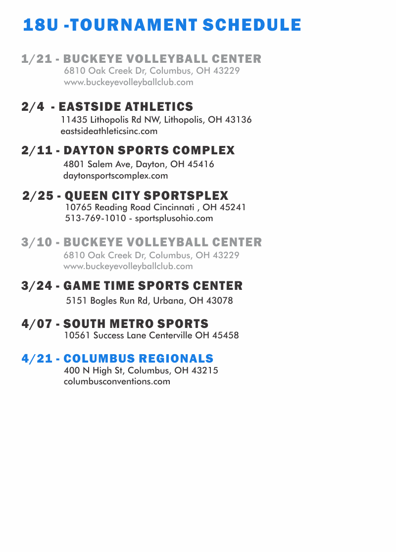 Mojo Volleyball Schedules – Mojo USA