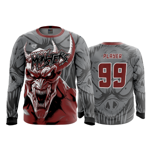 4994 MENS SPORT CREW NECK LONGSLEEVE MAROON-MONSTERS-2 – Mojo USA